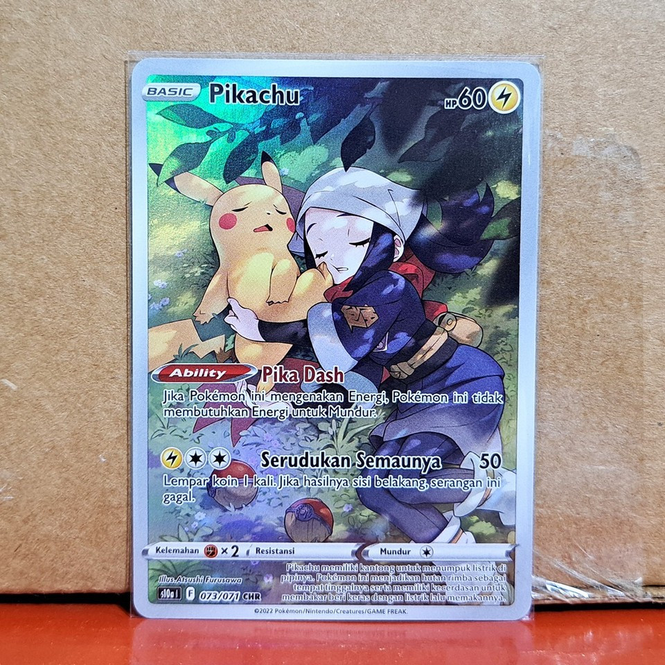 Jual Pikachu 073/071 CHR S10a FA Full Art Dark Phantasma Pokemon TCG ...