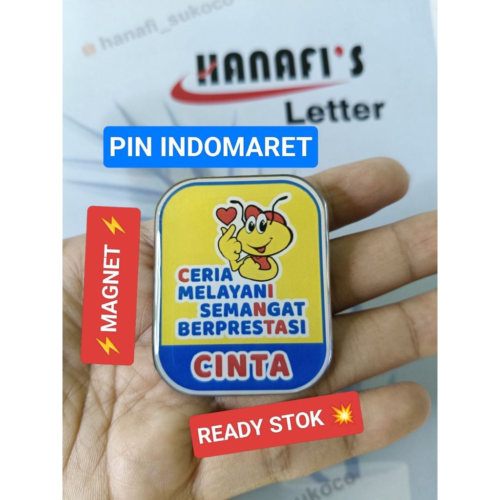 Jual PIN INDOMARET CINTA Indomaret [READY STOK] SATUAN MAGNET | Shopee ...