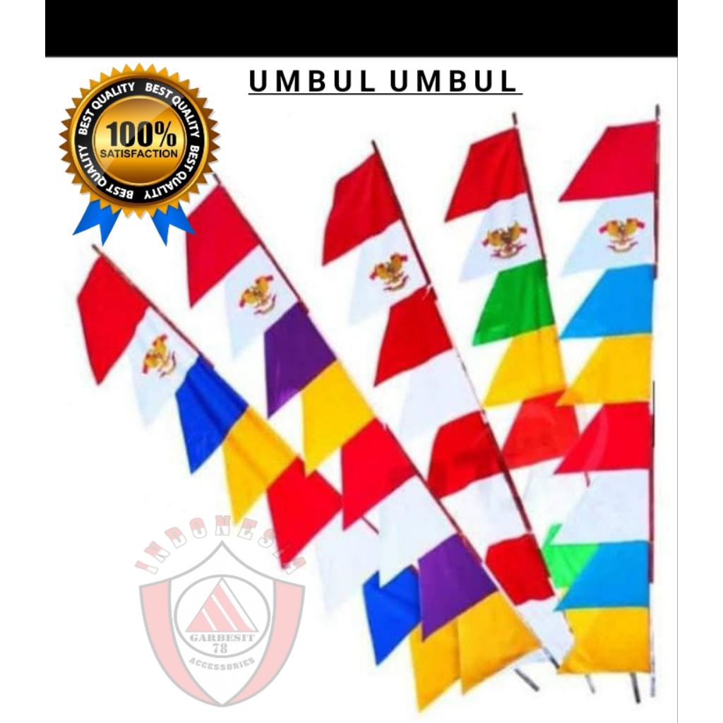 Jual BENDERA UMBUL UMBUL MERAH PUTIH GARUDA MIXS DAN UMBUL UMBUL GARUDA WARNA SATU KODI [ 20 PCS ...