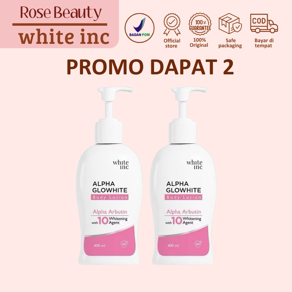 Jual [BUNDLING 2 PCS] WHITE INC Alpha Glow White Body Lotion Whitening ...