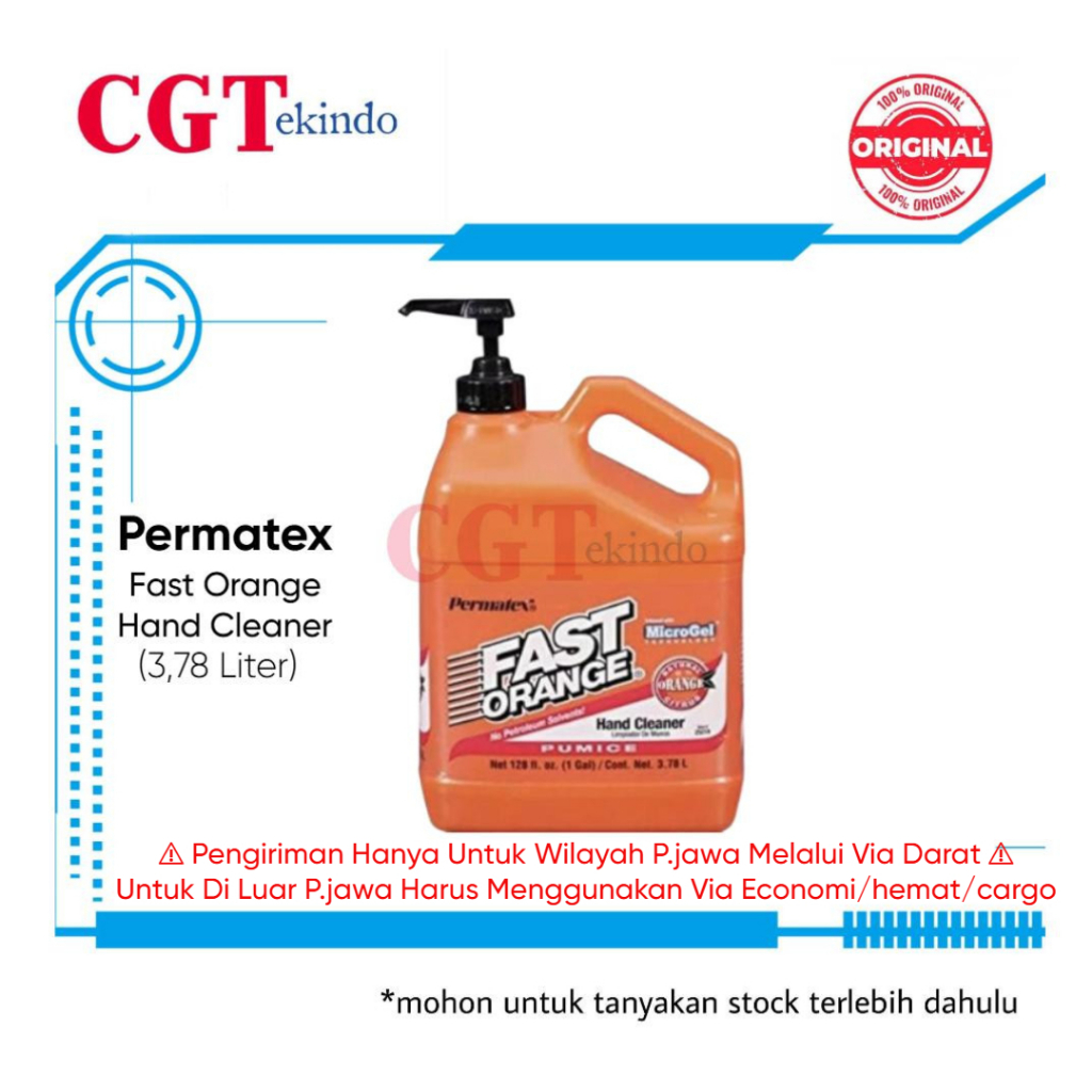 Jual Permatex Fast Orange Hand Cleaner 3,78Liter | Shopee Indonesia