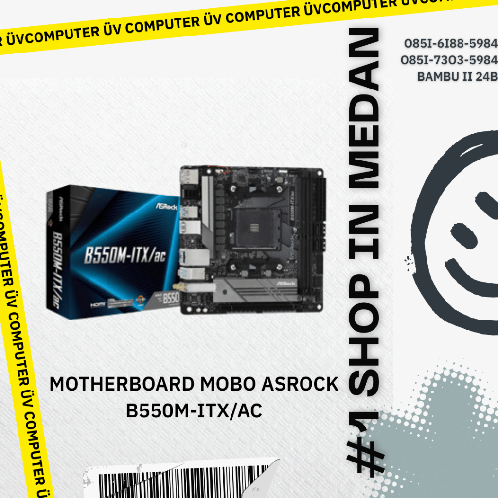 Jual Motherboard Mobo Asrock B550M-ITX/ac | DDR4 | AMD AM4 | Mini M-ITX ...