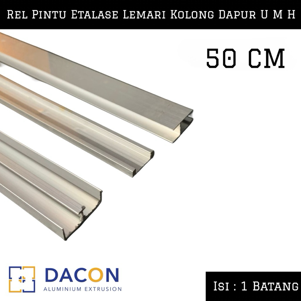 Jual Rell Aluminium Etalase Showcase UMH Panjang 50 CM Warna Silver ...