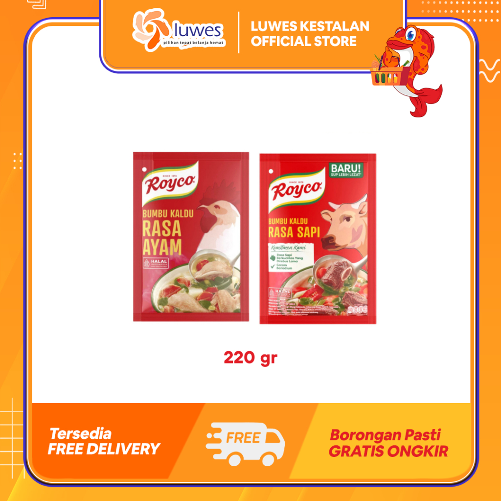 Jual Royco Kaldu Penyedap Rasa 100gr / 220gr Ayam / Sapi Gurih & Hemat ...