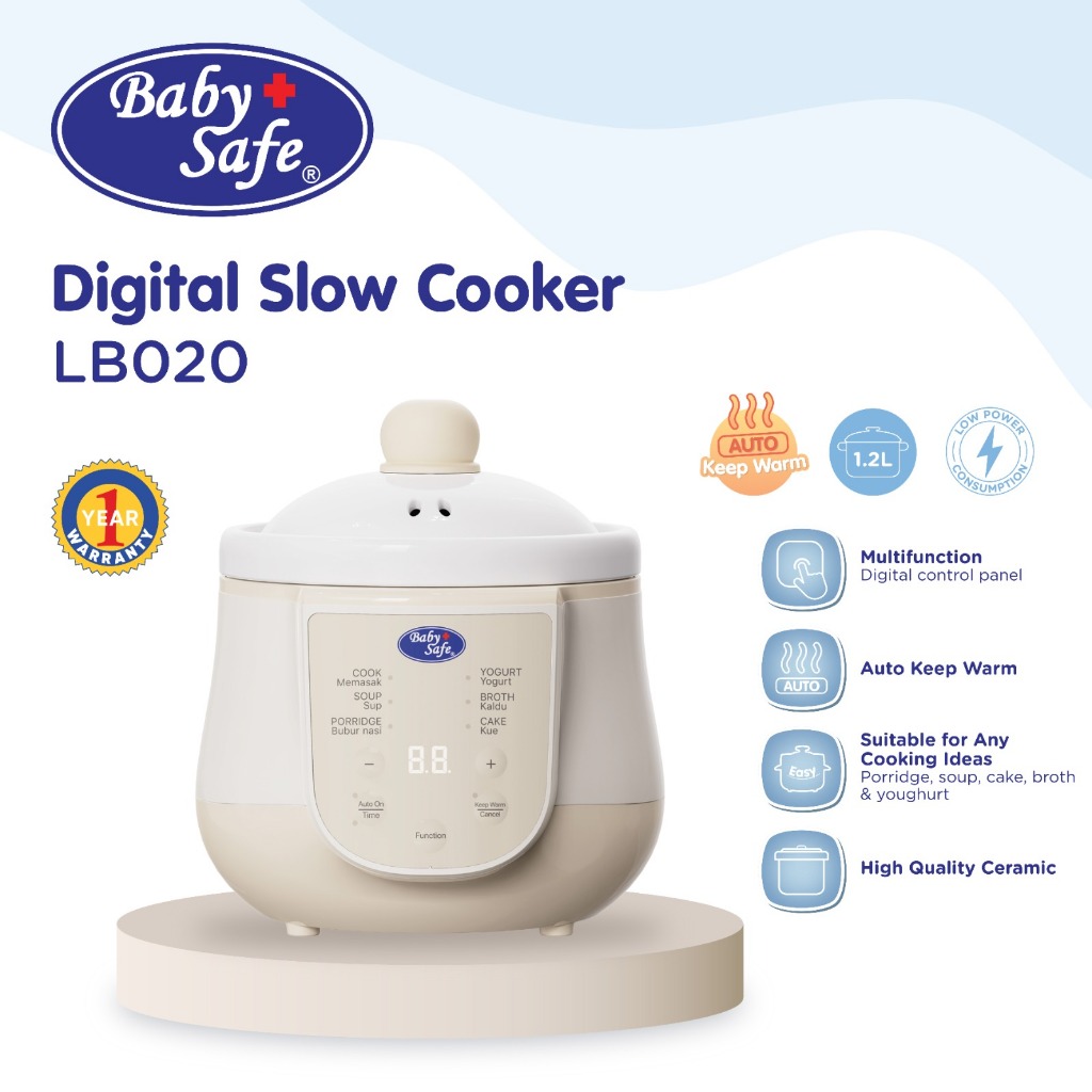 Jual BabySafe - Slow Cooker 1.2 L - LB020 | Shopee Indonesia