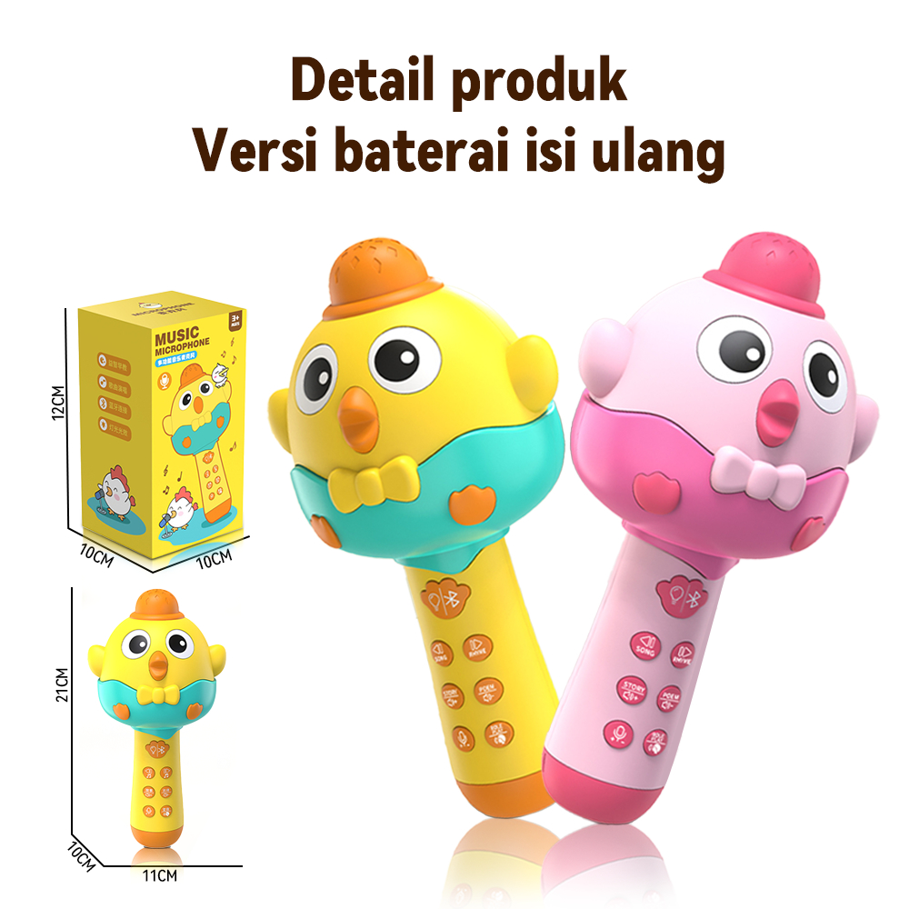 Jual BOBO Mainan Mikrofon Edukasi Anak Microphone Mic Wireless ...
