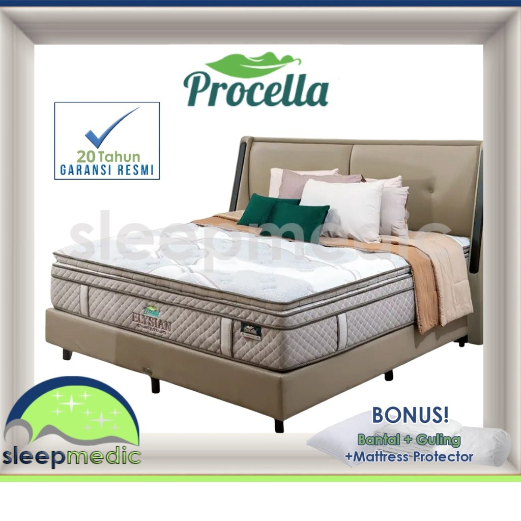 Jual PROCELLA SpringBed ELYSIAN Pocket Spring Latex Memory Foam Medium ...