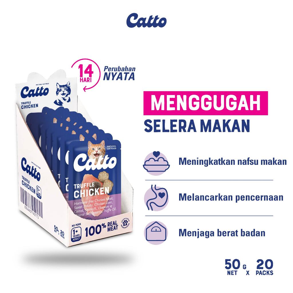 Jual Catto Makanan Kucing Dewasa Cat Food - Box Truffle Chicken Adult ...