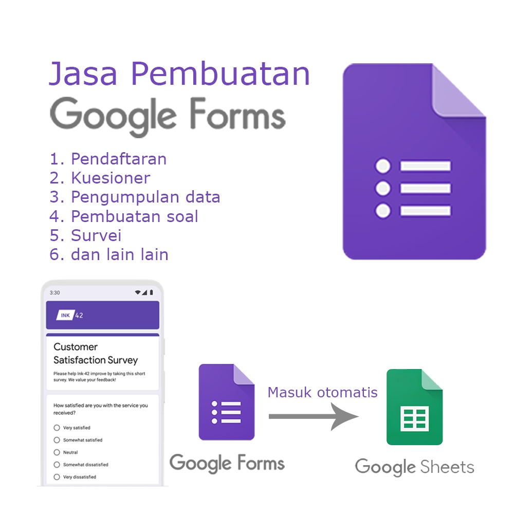 Jual Jasa Pembuatan Google Form untuk Formulir Pendaftaran, Kuesioner ...