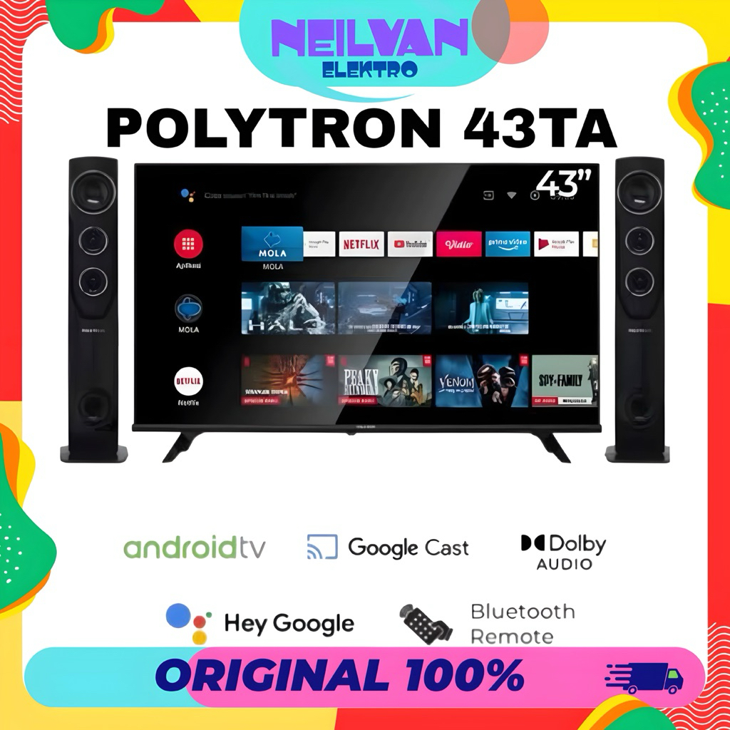 Jual Polytron android tv 43 inch speaker tower garansi resmi baru dan ...