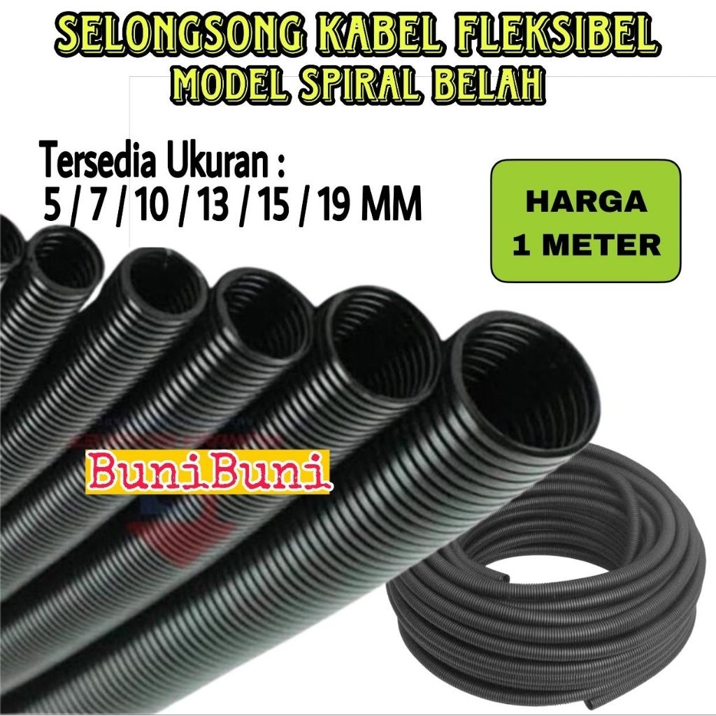 Jual SELANG SPIRAL FLEKSIBEL PERMETER / SELONGSONG KABEL MODEL BELAH ...