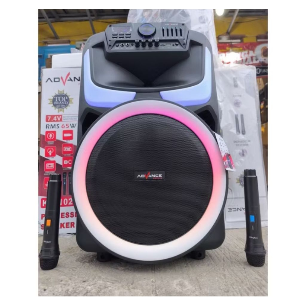 Jual speaker advance kk-1028/speaker portable advance 15inch | Shopee ...