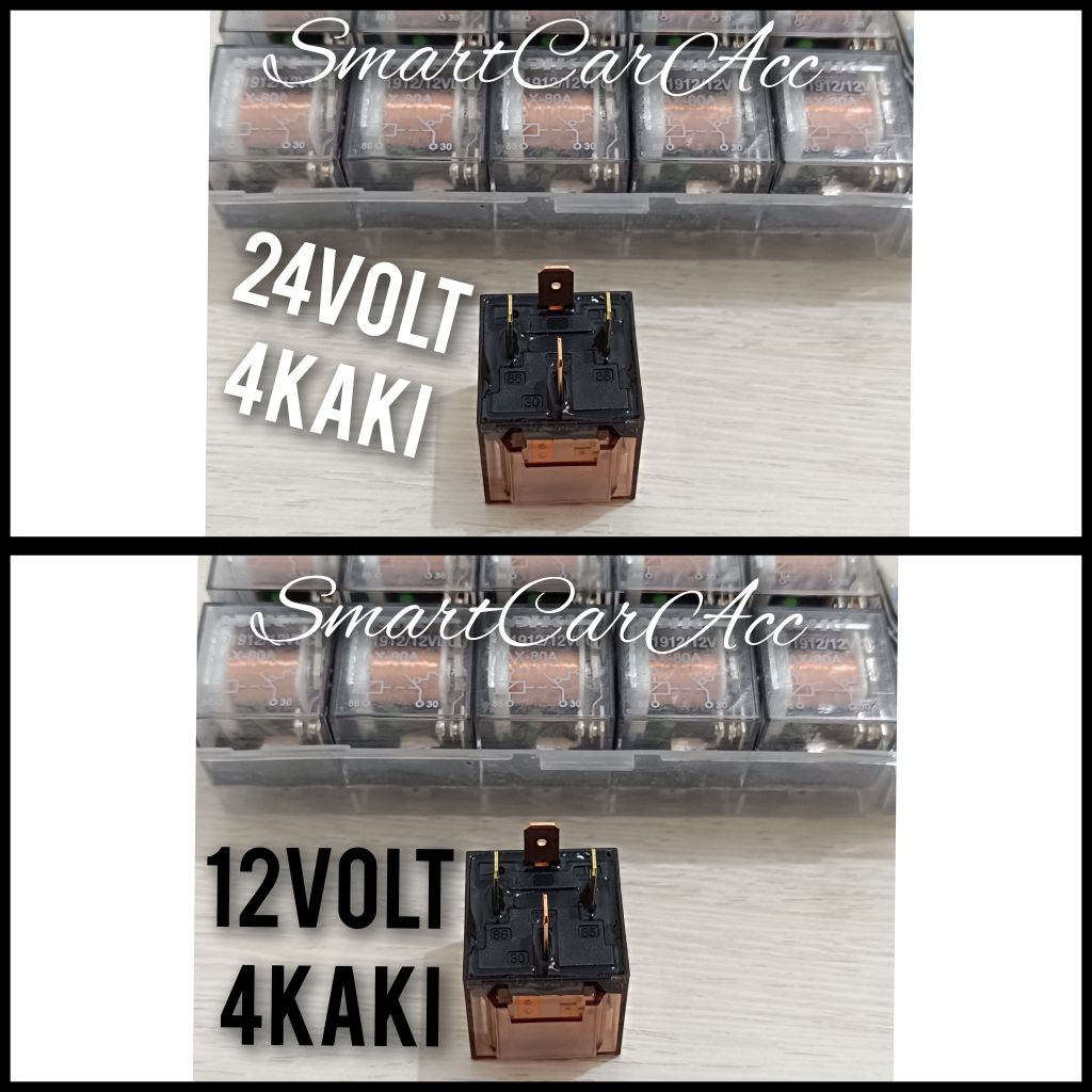 Jual Relay Relai Riley Transparan Bening 12Volt 24Volt 4Kaki 4Pin ...