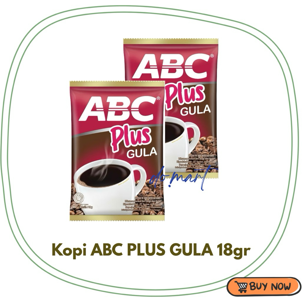 Jual Kopi ABC plus Gula 18gr 1 Renceng isi 10 (min cekout 2 renceng ...