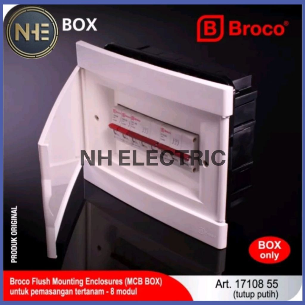 Jual Box Mcb 8 Group 17108-55 Inbow White Broco - Box Mcb Isi 8 Grup ...