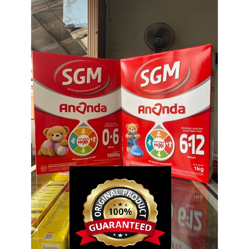 Jual SGM Ananda 0-6 6-12 1kg / SGM Ananda 6-12 bulan 1000Gram | Shopee ...