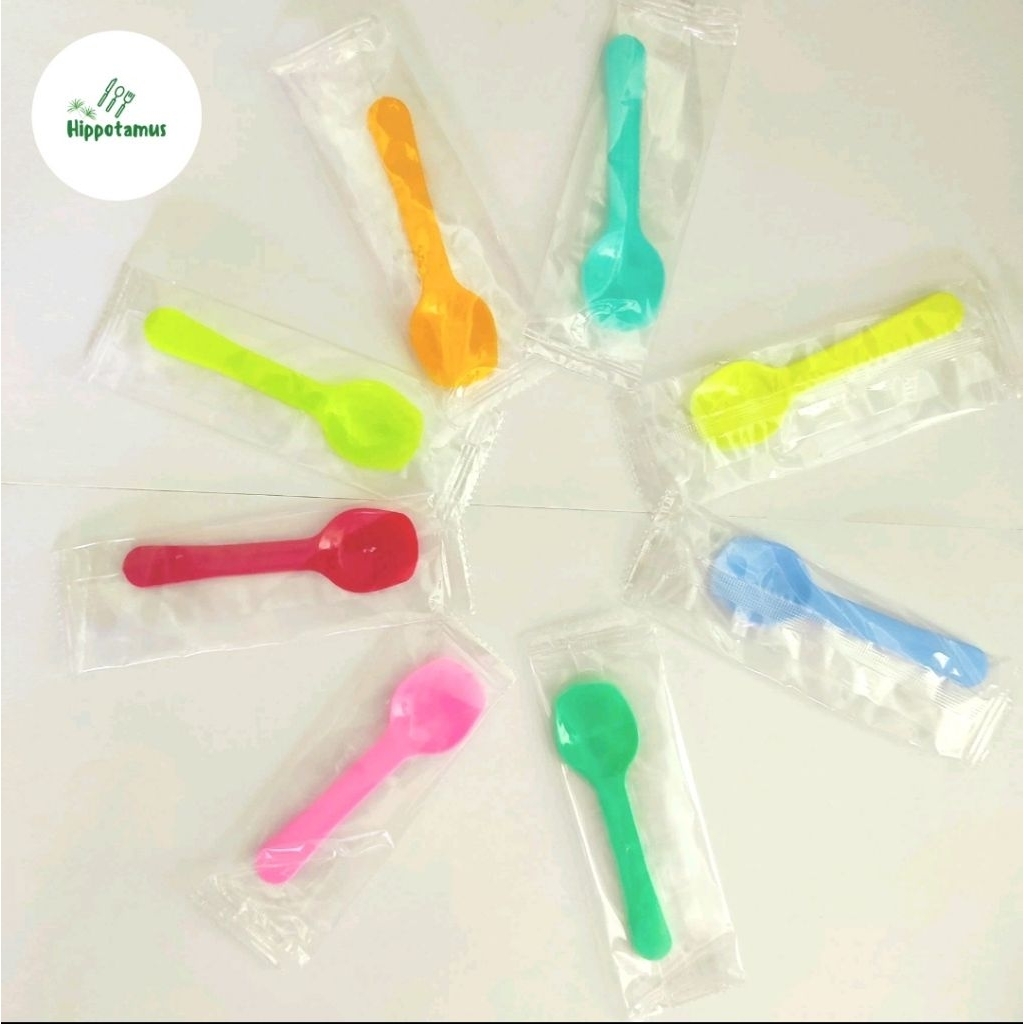 Jual 139 (100pcs) Kemasan Individual Sendok Sekop Sendok Jelly Sendok ...