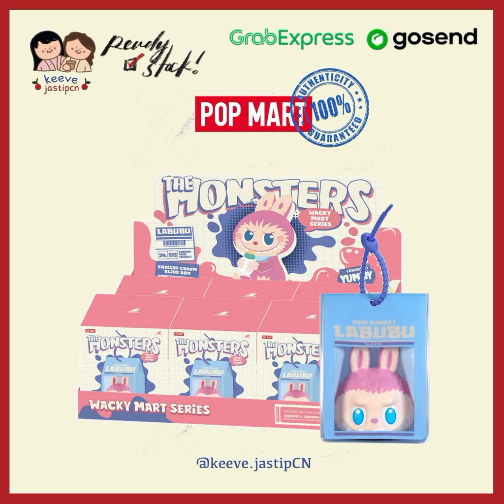Jual POPMART THE MONSTERS LABUBU WACKY MART SERIES SQUISHY CHARM BLINDBOX | Shopee Indonesia