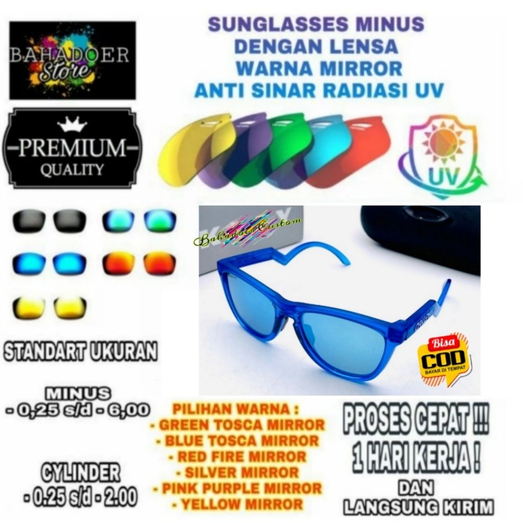 Jual KACAMATA MINUS SUNGLASSES MINUS NEW A'KLEY PROGSKIN DENGAN LENSA ...