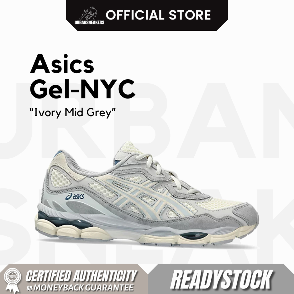 Jual ASICS Gel-NYC Ivory Mid Grey | 1203A372 600 | Shopee Indonesia