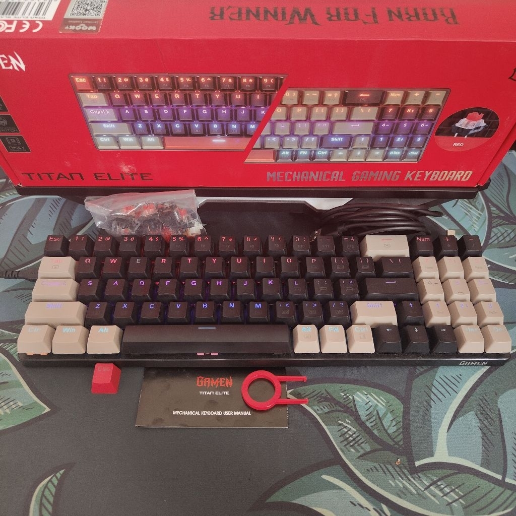 Jual Mechanical Keyboard Gamen Titan Elite 78 Keys Ergonomic Design ...