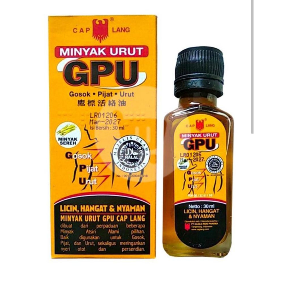 Jual Minyak Urut GPU Minyak Sereh isi 30ml | Shopee Indonesia