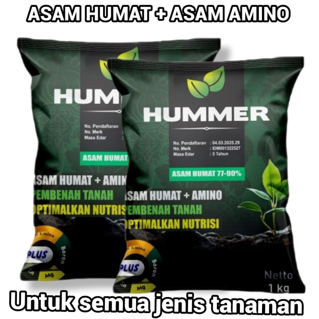 Jual Hummer Pupuk Asam Humat Plus Amino 1Kg | Shopee Indonesia