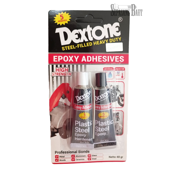 Jual Dextone Epoxy Steel Adhesive 5 Menit 48 Gram - Lem Perekat Besi ...