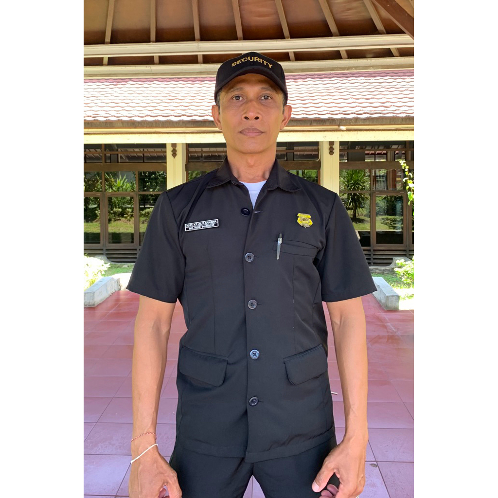 Jual seragam Safari Hitam Satpam Security || Seragam PSH hitam Satpam ...