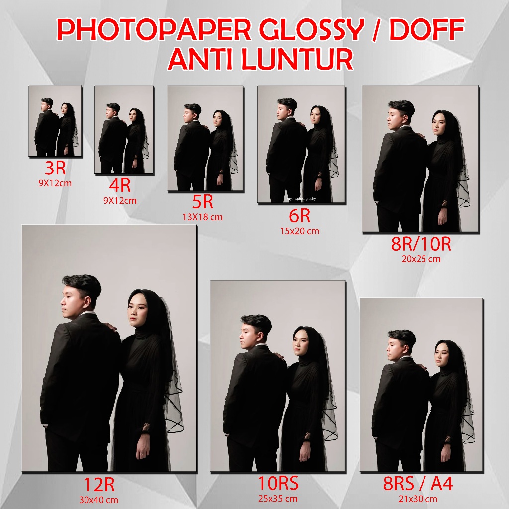 Jual Cetak Foto 3R, 4R, 5R, 6R, 8R, 8R, 10R, A4, Photopaper Glossy / Doff tidak luntur | Shopee ...