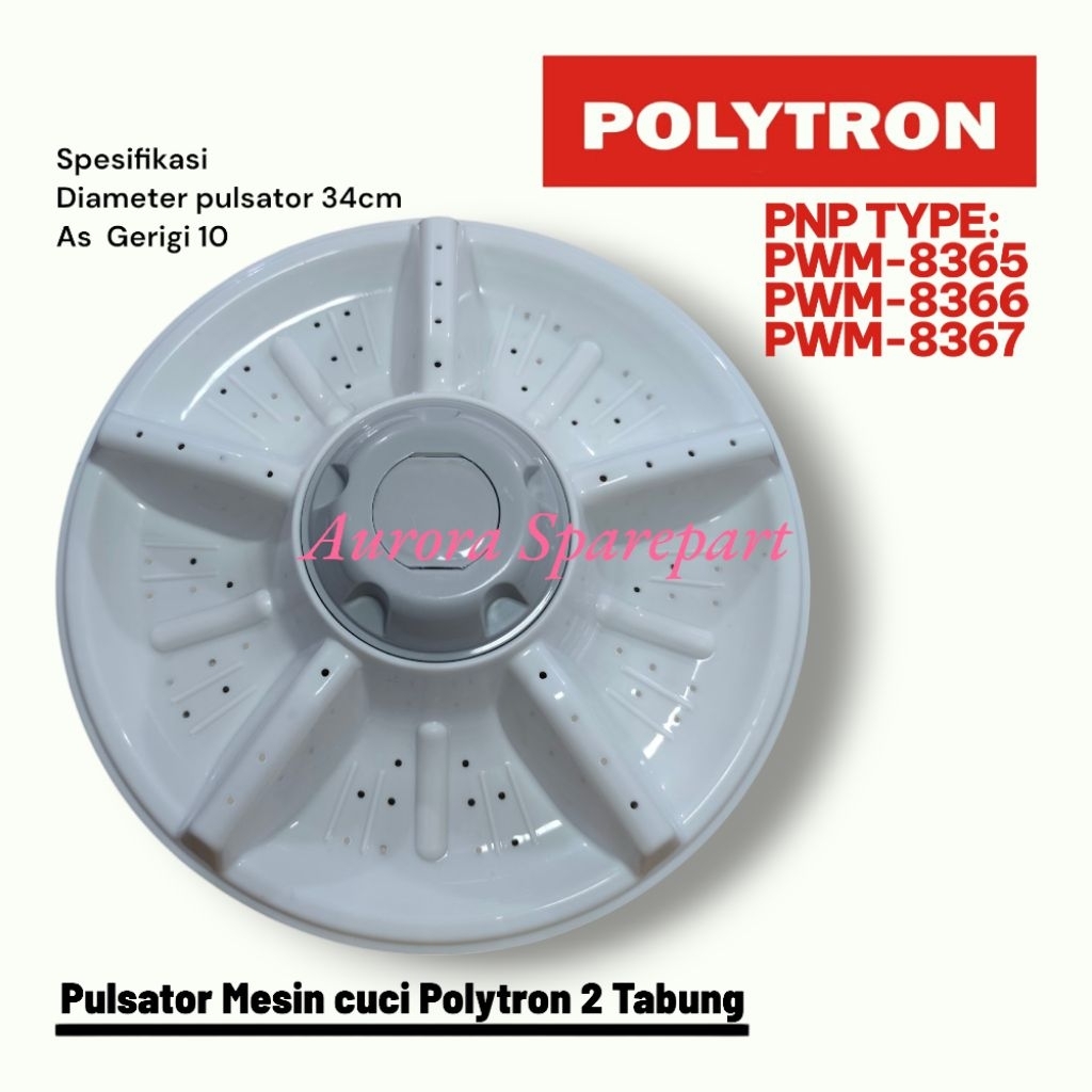 Jual Pulsator Polytron diameter 34cm Gerigi 10 Mesin cuci 2 Tabung ...