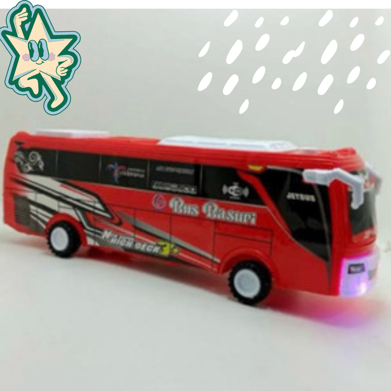 Jual Mainan Anak Mobil Bus Basuri Telolet / Mobil Bis Pullback Music ...