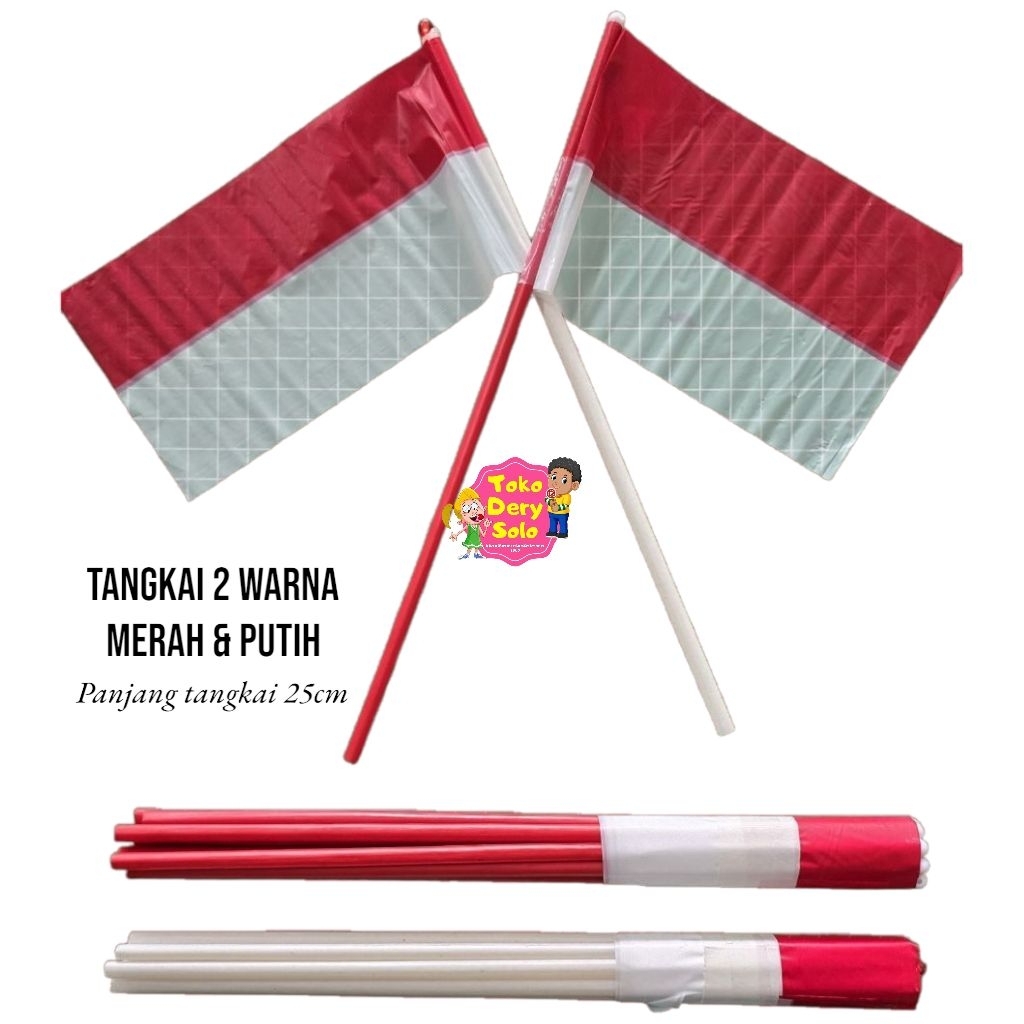 Jual (100PCS) Bendera Stik Pawai Merah Putih OPP Kilau | Shopee Indonesia