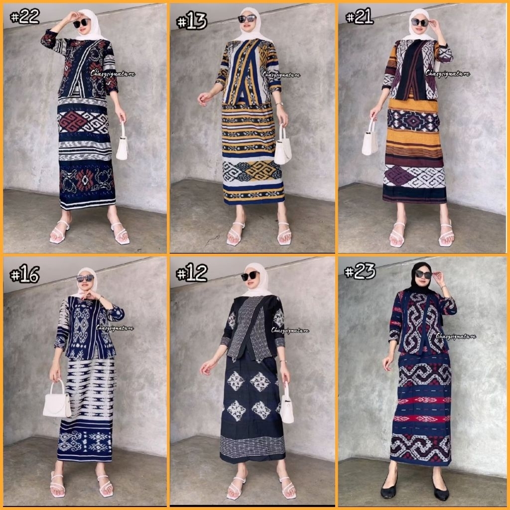 Jual setelan one set tenun kondangan - setelan etnik kekinian - baju ...