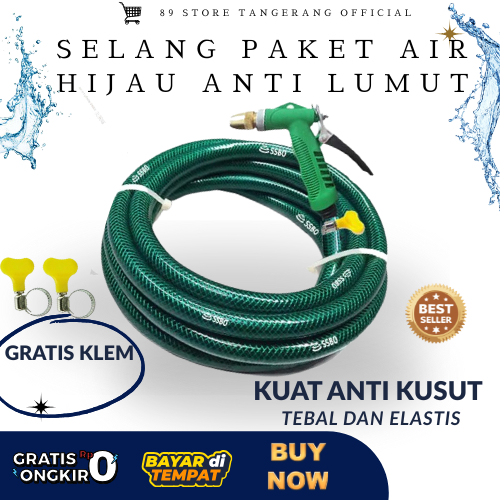 Jual Selang Air Hijau Anti Lumut 50 & 100M - 1/2 5/8 3/4 Inch, Taman & Perkebunan COD | Shopee ...