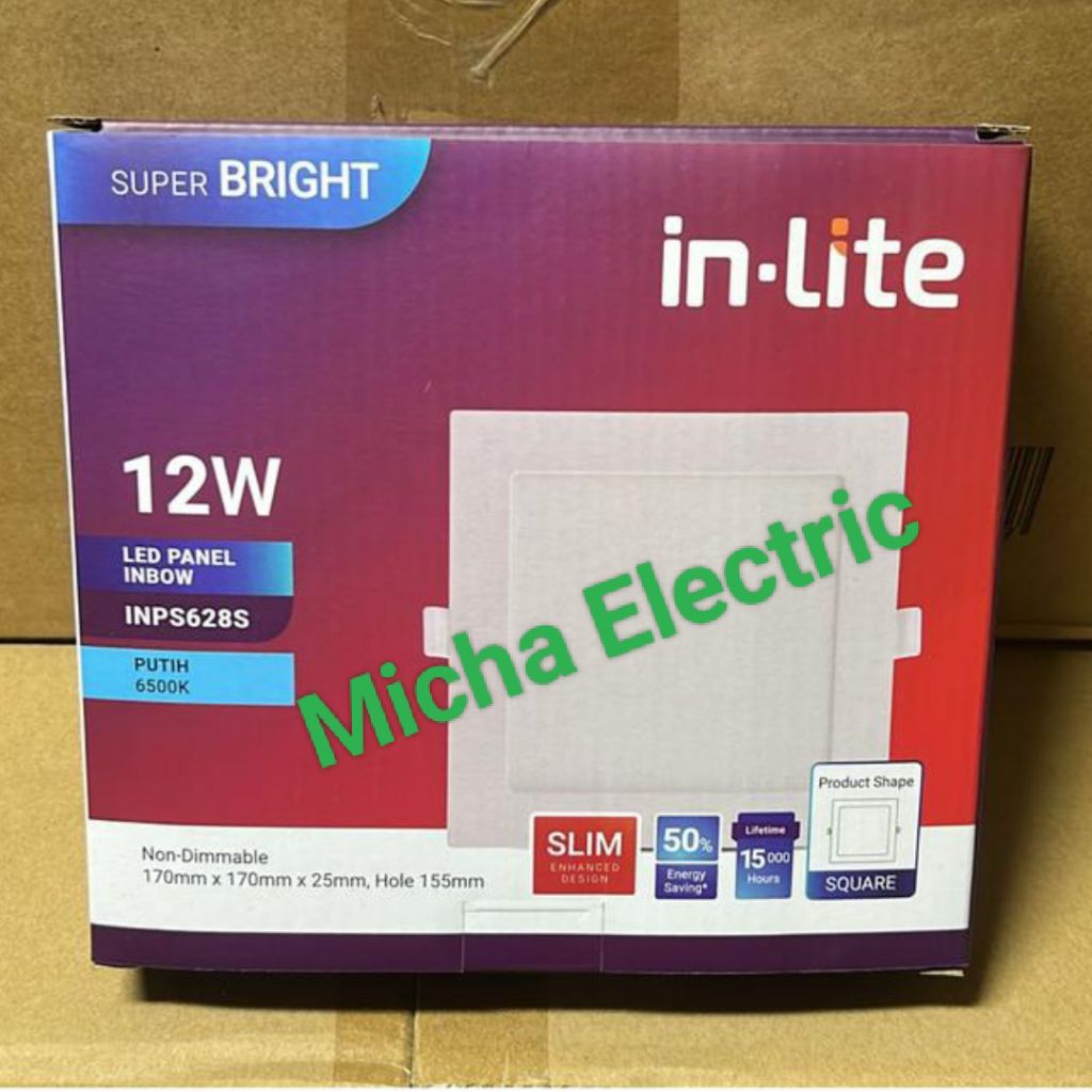 Jual INLITE LED Panel Kotak 12W Inbow/ Downlight Kotak 12W Inbow | Shopee Indonesia