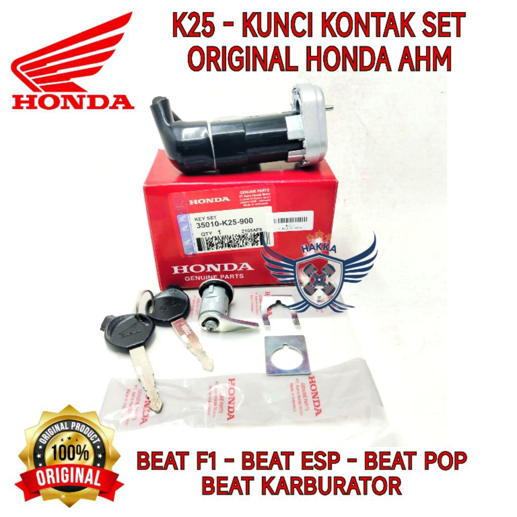 Jual K25 ORIGINAL SET KUNCI KONTAK HONDA BEAT F1, ORIGINAL SET KUNCI ...
