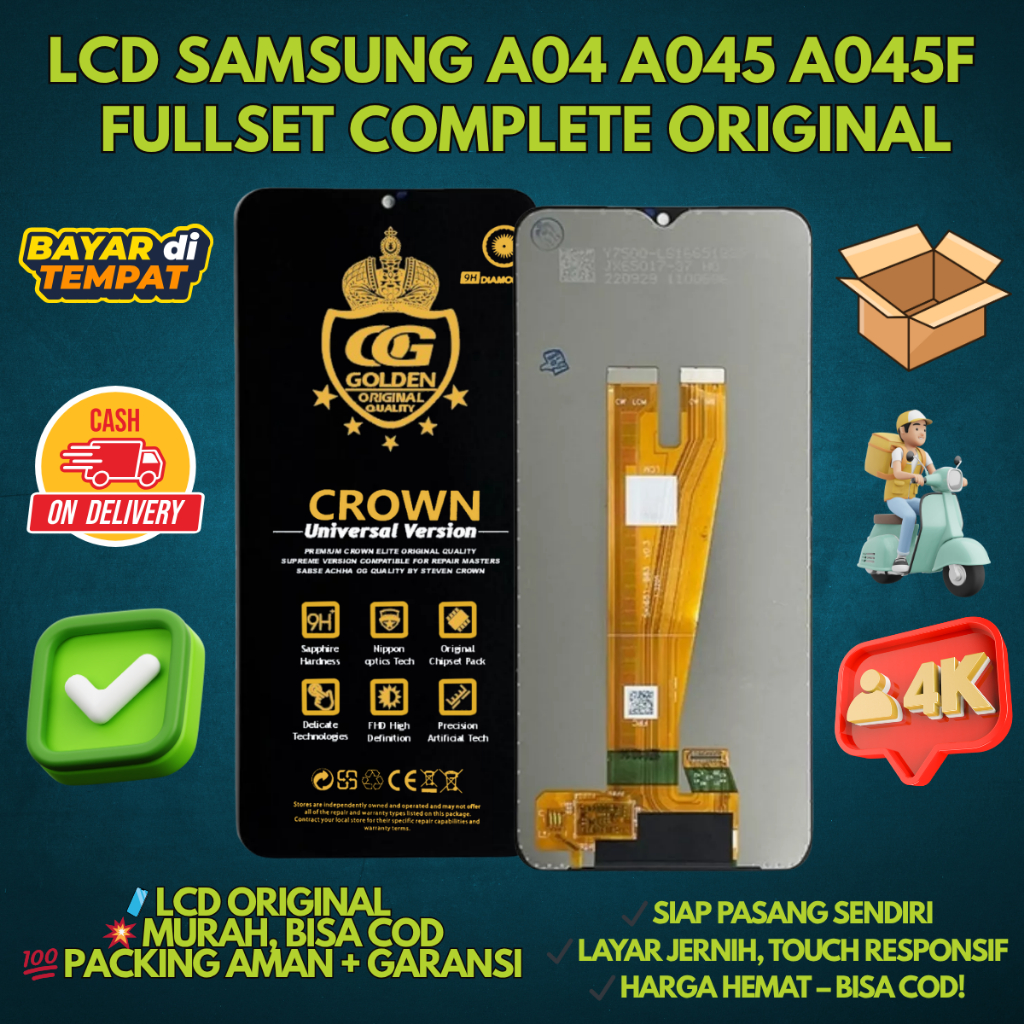 Jual LCD SAMSUNG A04 / (SAMSUNG GALAXY A04) / A045 / A045F TOUCHSCREEN FULLSET COMPLETE ORIGINAL ...