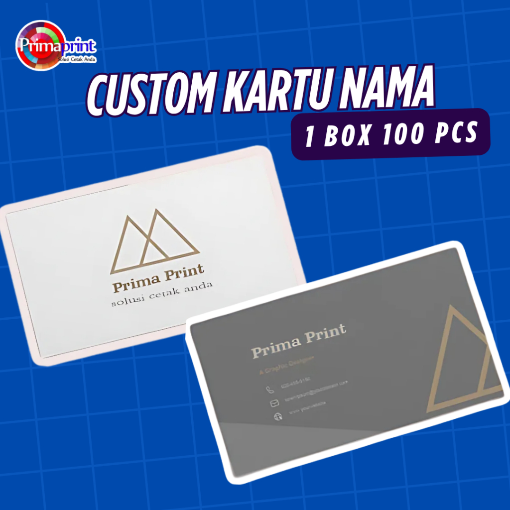 Jual Kartu Nama Custom Art Carton 260 gsm 1 Box 100 Pcs Full Color ...