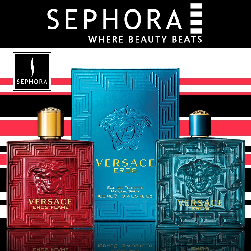 Jual SEPHORA【100% Original】Versace Eros Flame Pria Parfum Eau De Parfum ...