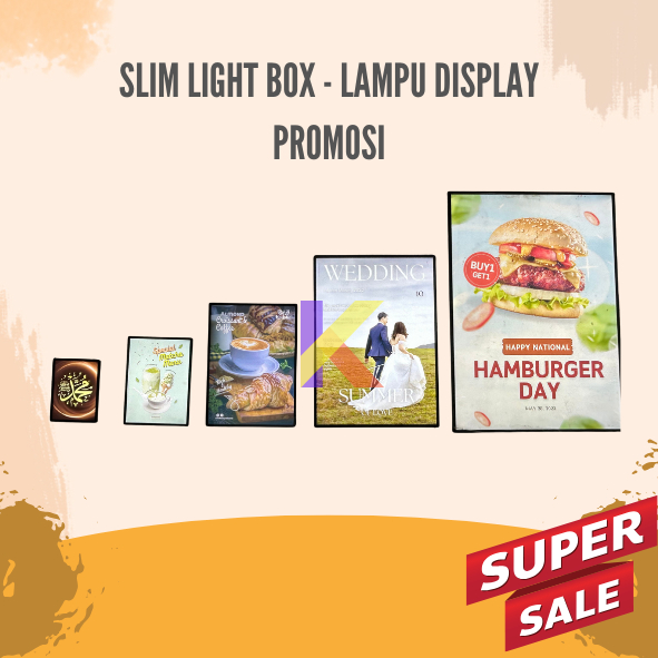 Jual Frame Lampu LED Menu Cafe Resto | Hanging Slim Light Box A2 ...