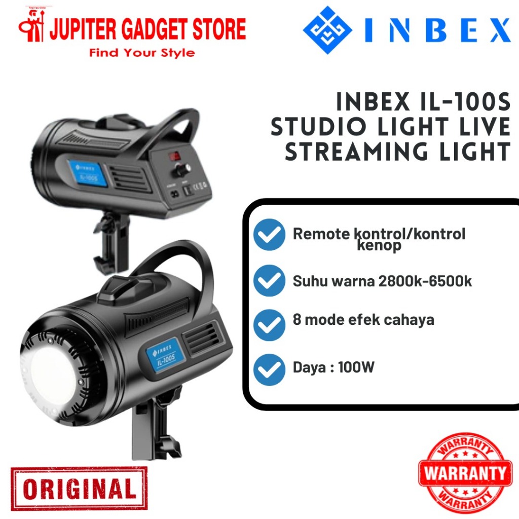 Jual INBEX IL-100S LED Video Light Daylight Untuk Studio Potografi ...