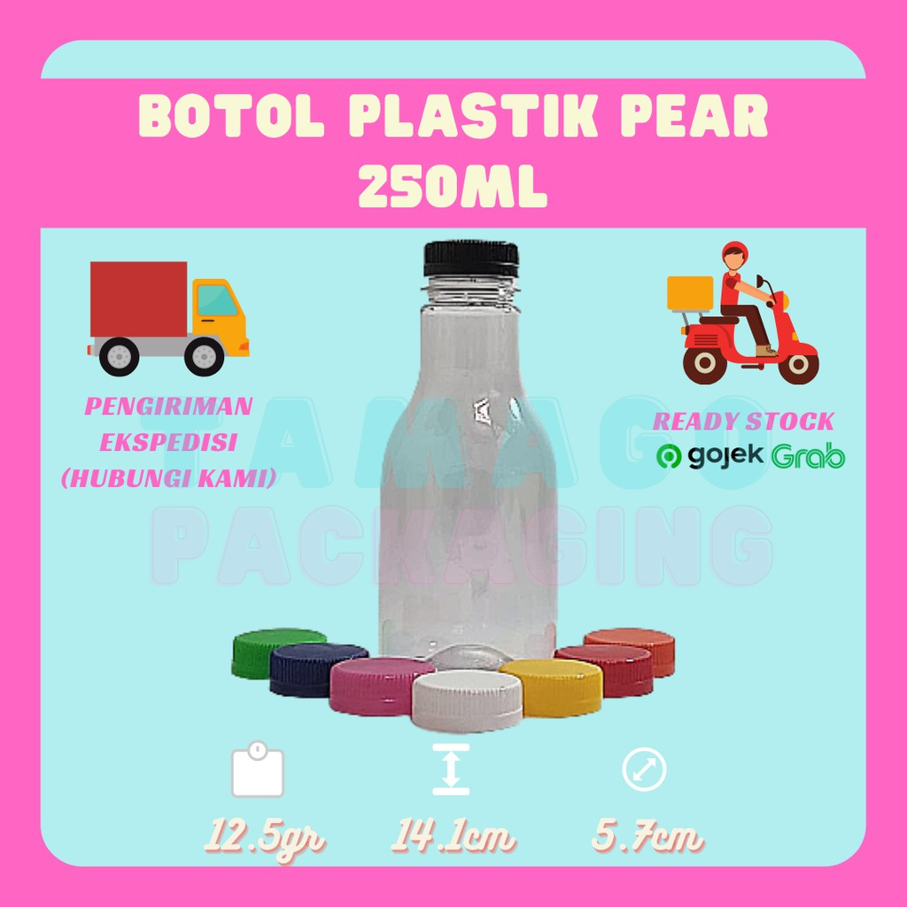 Jual Botol Plastik 250 ml Pear Pir 250ml Minuman Aneka Jus Juice Susu Jamu PET | Shopee Indonesia