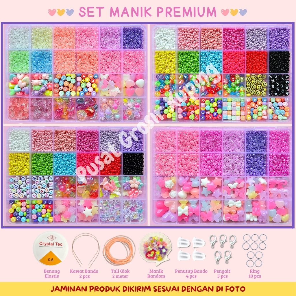 Jual PGX - DIY Craft Kit Gelang Manik Manik Aesthetic - Manik Manik ...