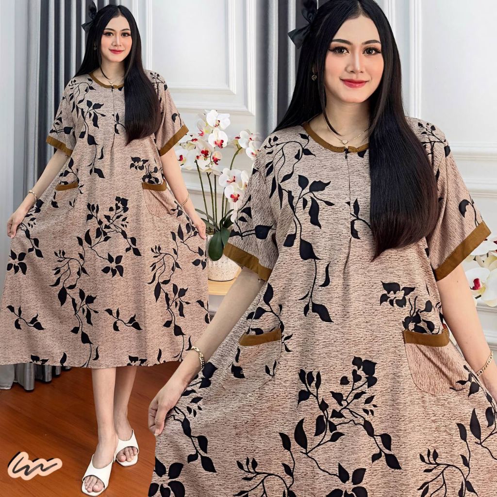 Jual Daster Jumbo LD 130 Rayon Premium Busui Resleting Depan Kekinian ...