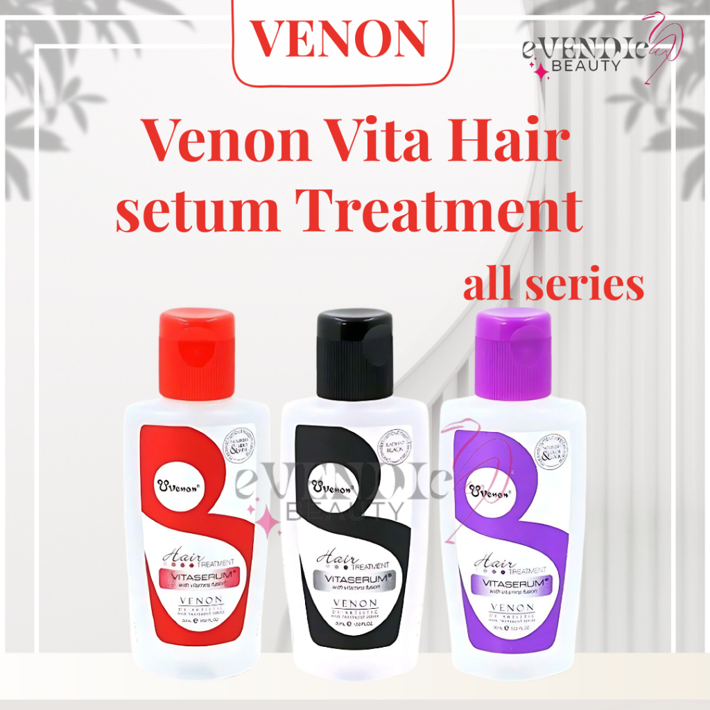 Jual READY VENON VITA SERUM HAIR TREATMENT 30ML / Hair Serum / MERAH ...