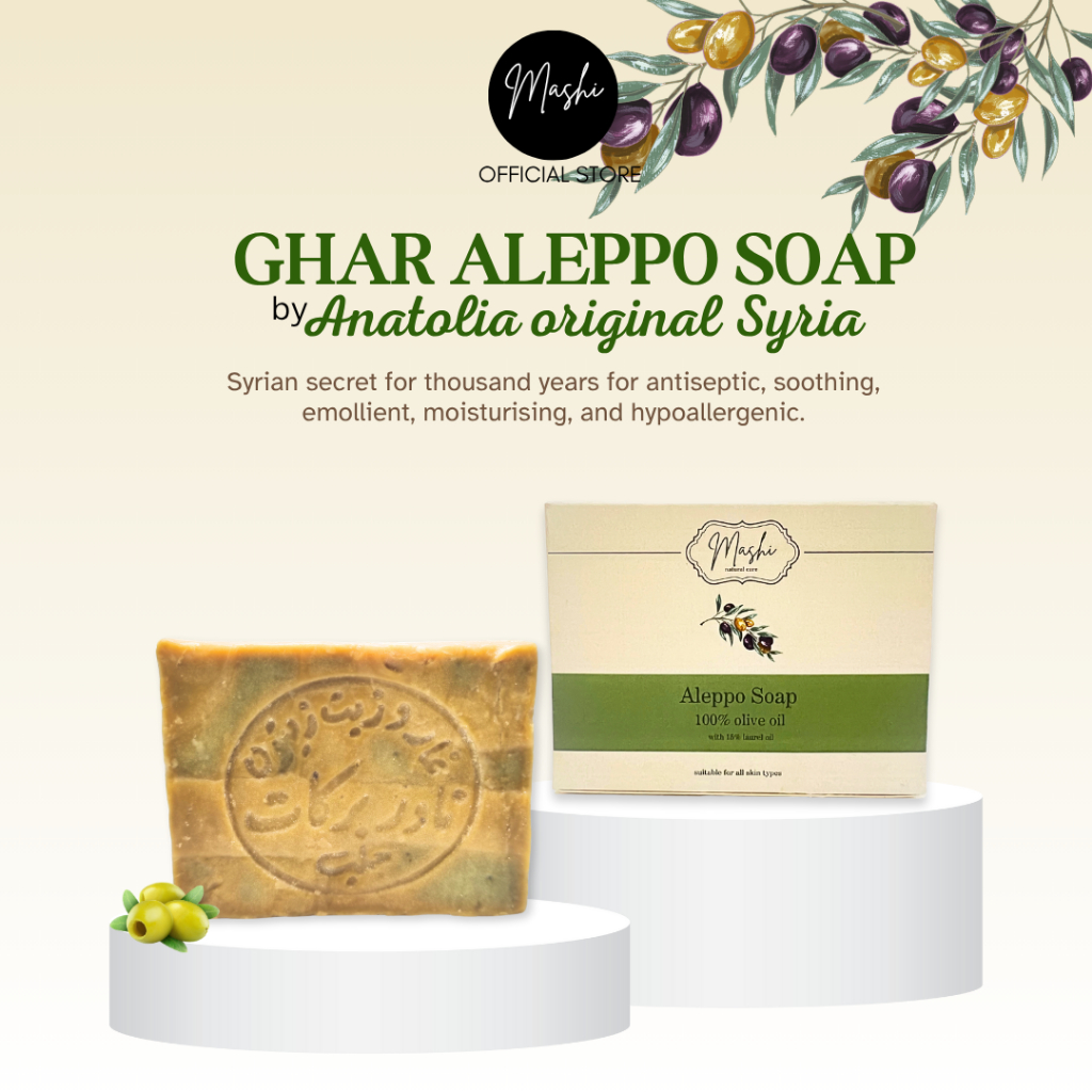 Jual Sabun Aleppo Asli Syria | 100% Natural Olive Oil dengan Laurel 10% ...