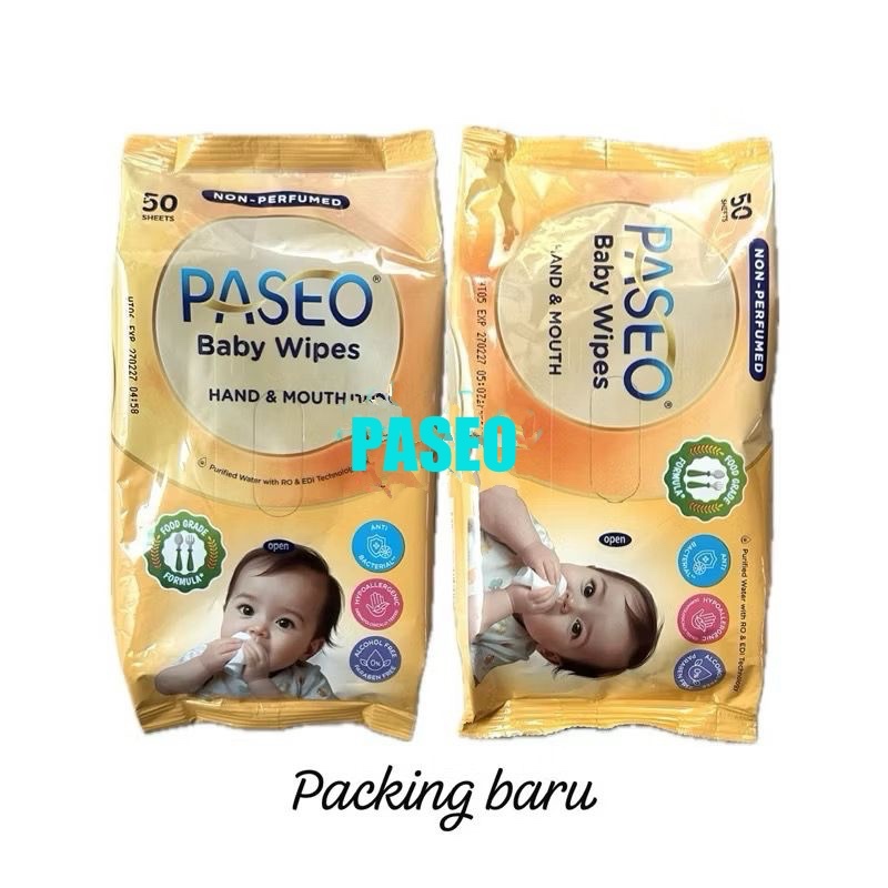 Jual Tissue tisu basah paseo baby wipes 50 sheets PROMO ( BELI 1 GRATIS ...