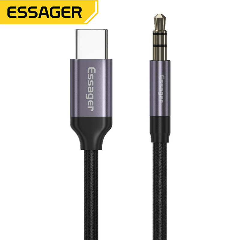 Jual Essager E02 Type-C Male to 3.5mm Male Jack Audio Aux DAC Adapter ...
