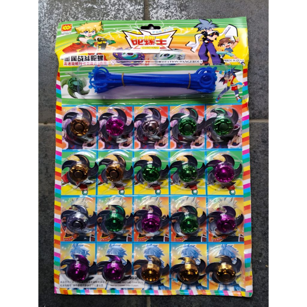 Jual { Isi 1 Lembar/20 Pcs } Mainan Gangsing Tarik Pres | Shopee Indonesia